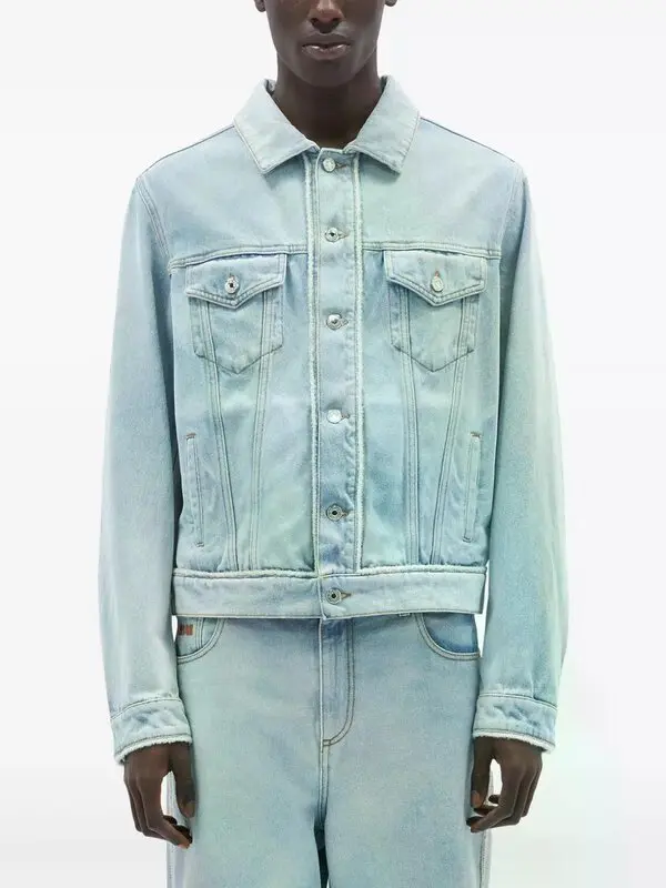 MSGM Denim Jacket With Seam Detail