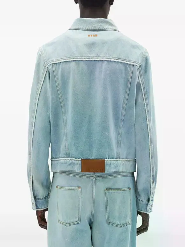 MSGM Denim Jacket With Seam Detail