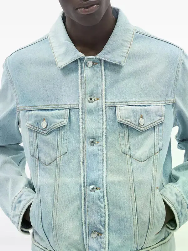 MSGM Denim Jacket With Seam Detail