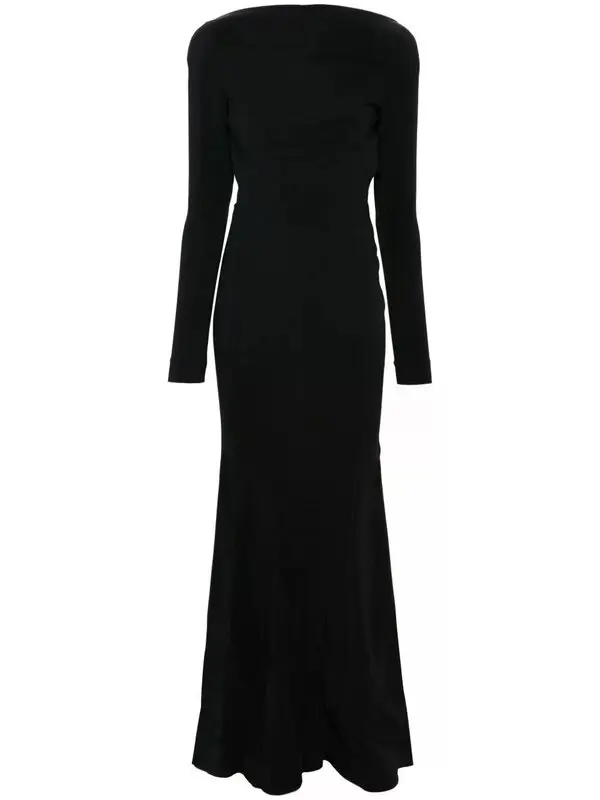 MUGLER Backless Crepe Gown