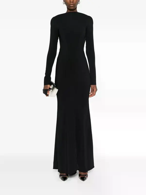 MUGLER Backless Crepe Gown