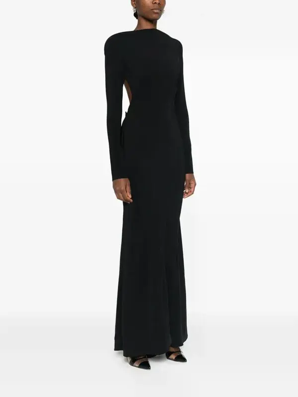 MUGLER Backless Crepe Gown