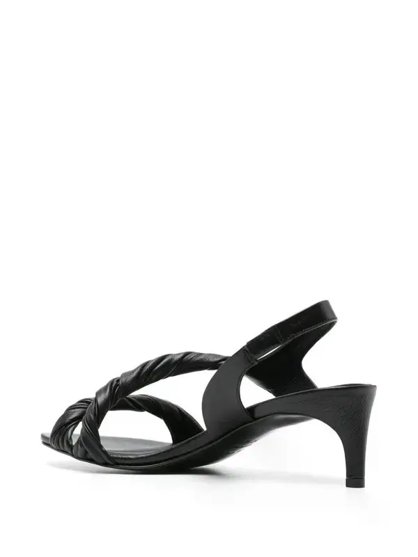 DEL CARLO Calf Leather Twisted Sandals