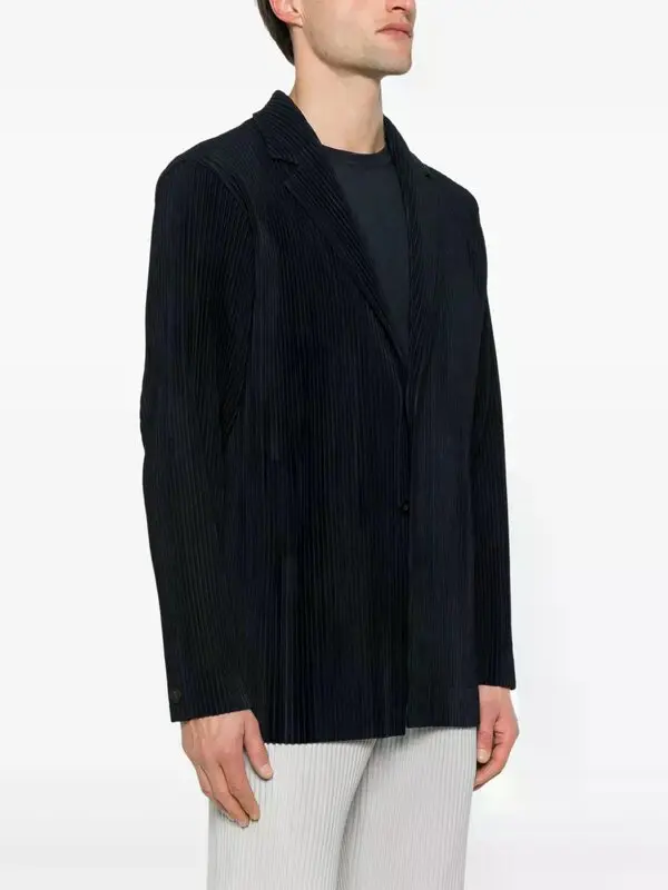Issey Miyake Single-breasted Plissé Blazer