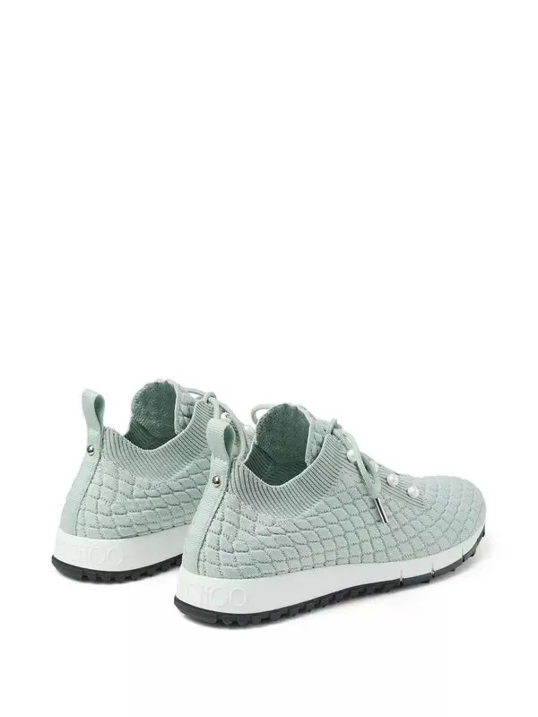 JIMMY CHOO Veles Lace-up Sneakers With Pearl Embellishments