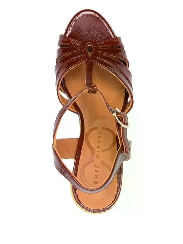 Chie Mihara High Block Heel T-bar Strap Sandals