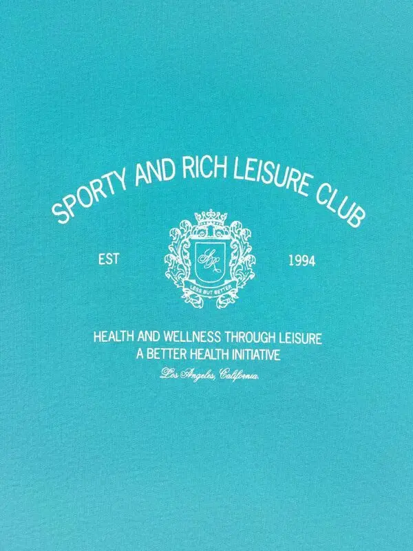 Sporty & Rich Slogan Print Crew Neck Sweatshirt