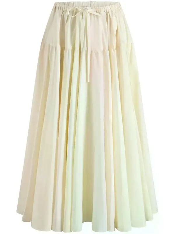 PATOU Faille Maxi Skirt - Neutrals