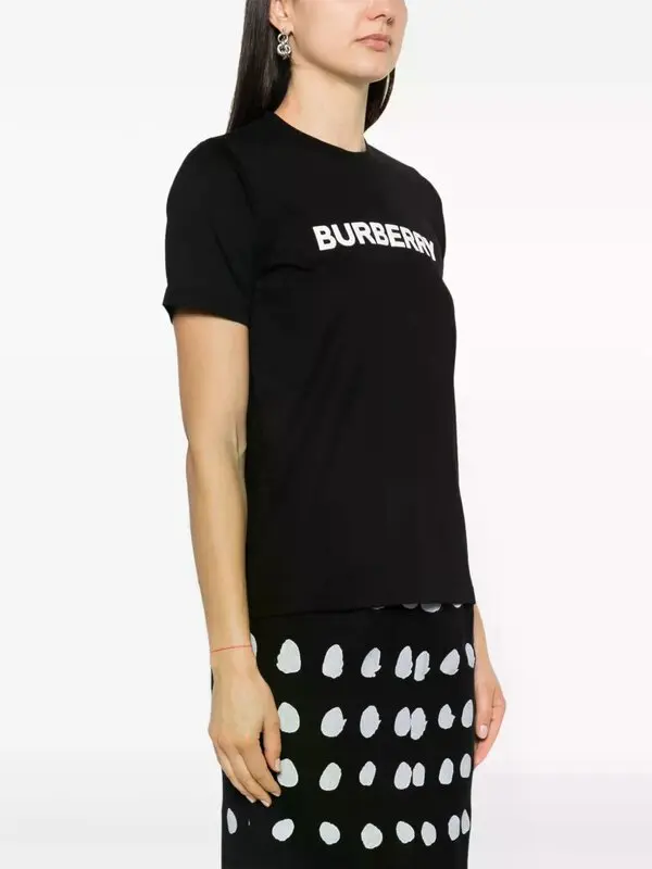 Burberry Logo-print Cotton T-shirt - Black