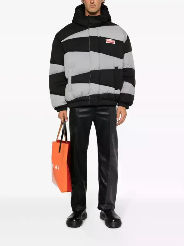 Kenzo Dazzle Stripe Padded Jacket - Black