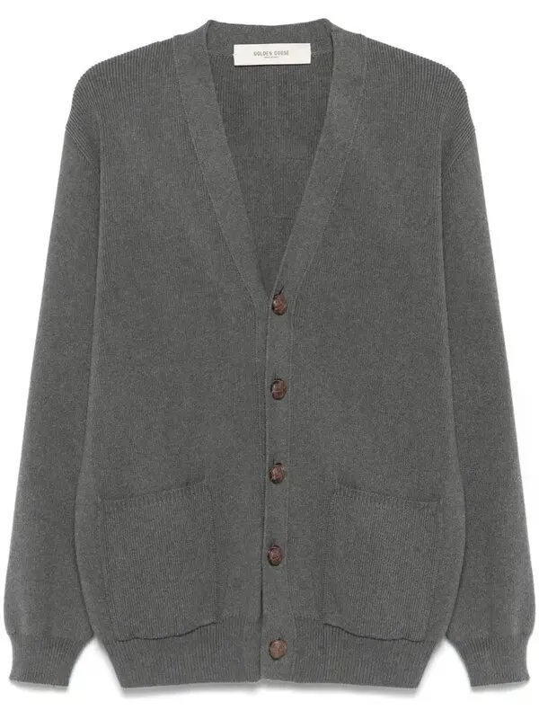 GOLDEN GOOSE Logo-appliqué V-neck Cardigan
