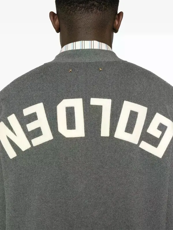 GOLDEN GOOSE Logo-appliqué V-neck Cardigan