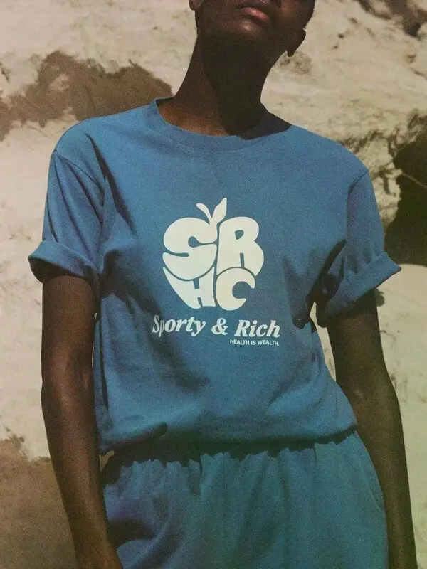 Sporty & Rich Graphic Print Cotton T-shirt