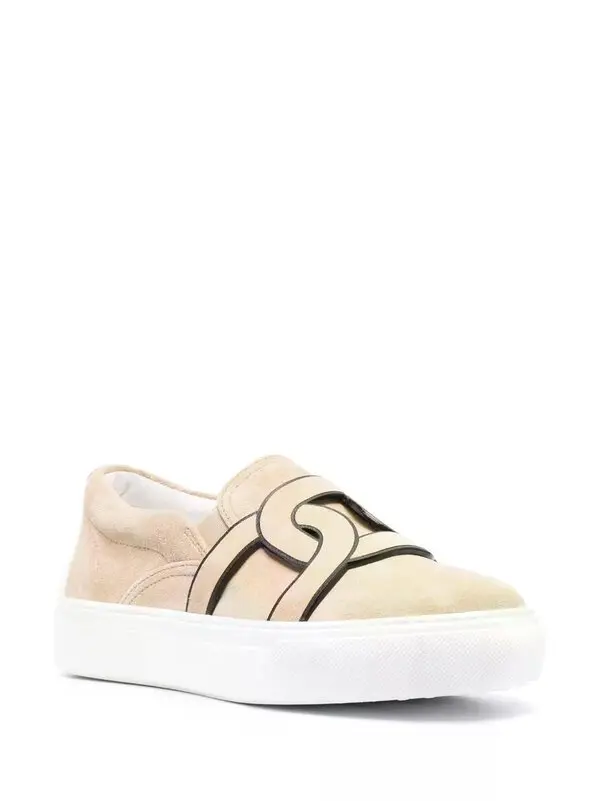 TOD'S Calf Suede Slip-on Sneakers - Neutrals