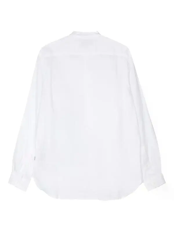 Woolrich Band-collar Linen Shirt