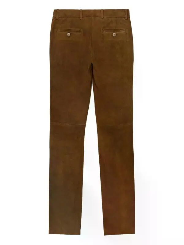 Loro Piana Straight-leg Lambskin Trousers