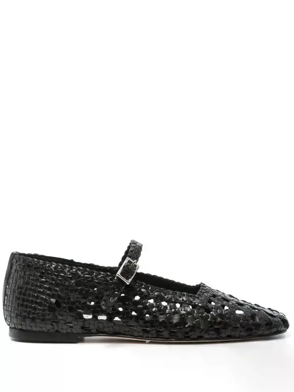 MIISTA Yeida Leather Ballerina Shoes - Black