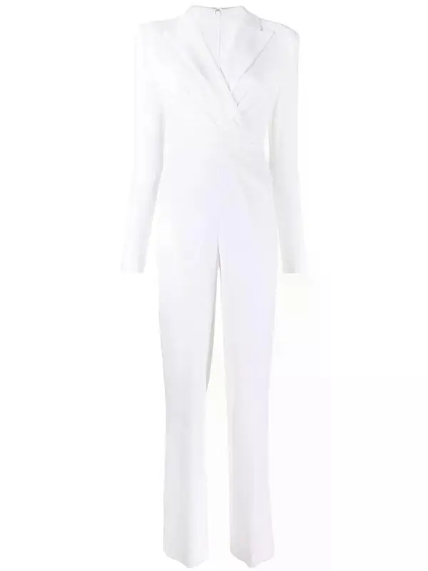 Talbot Runhof Long Sleeve Wrap Design Jumpsuit - Black
