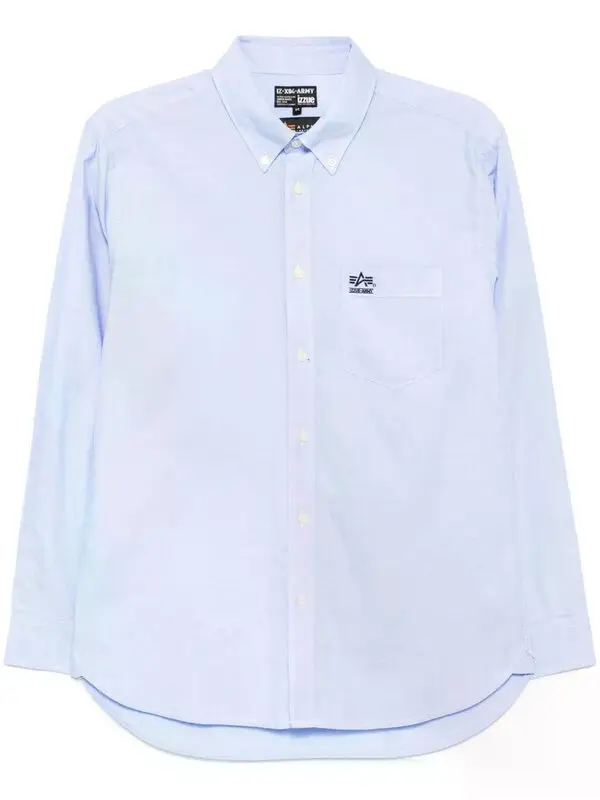 Izzue Logo-embroidered Shirt - Blue