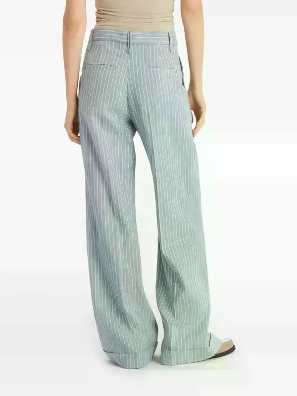 Brunello Cucinelli Pinstriped Wide-leg Trousers