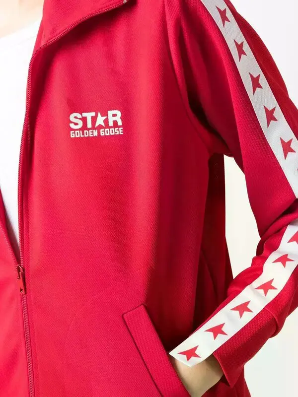 GOLDEN GOOSE Star-print Two-tone Bomber Jacket