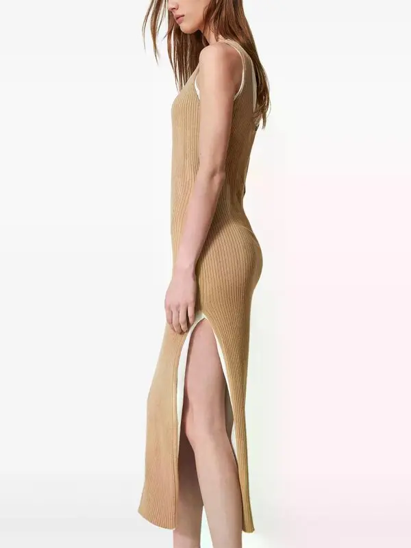 TWINSET Trompe-l'oeil Knitted Dress - Neutrals