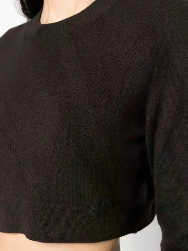 PATOU Embroidered Cropped Jumper