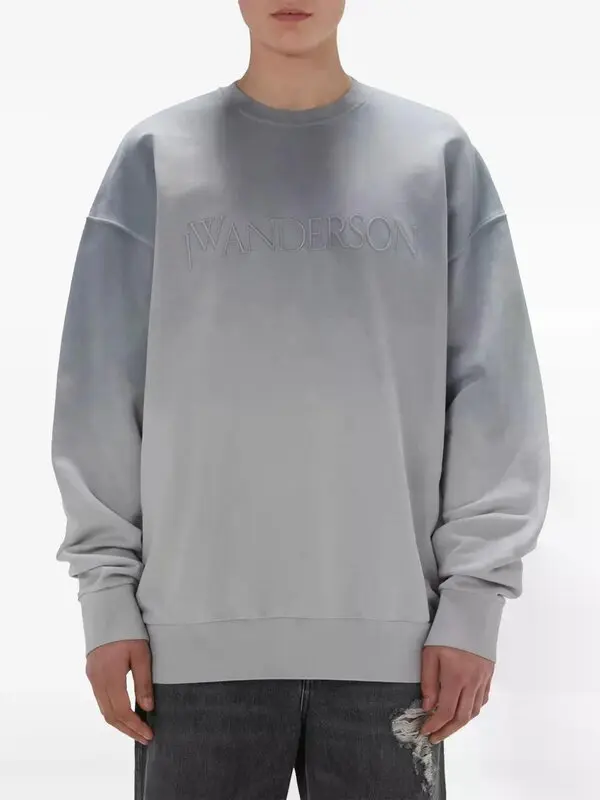 JW Anderson Logo-embroidered Gradient-effect Sweatshirt