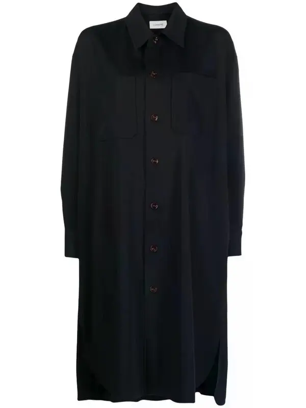 LEMAIRE Long-sleeve Shirt Dress - Blue