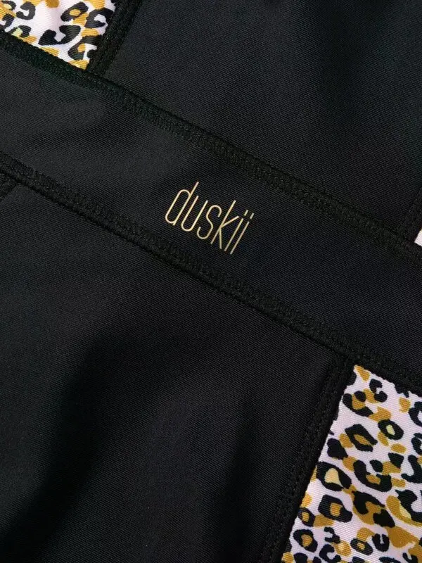 DUSKII Leopard-print Cap-sleeve Spring Suit