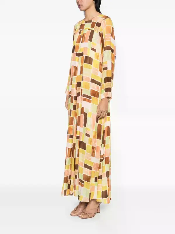 BAMBAH Hannah Kaftan With Graphic Print - Brown