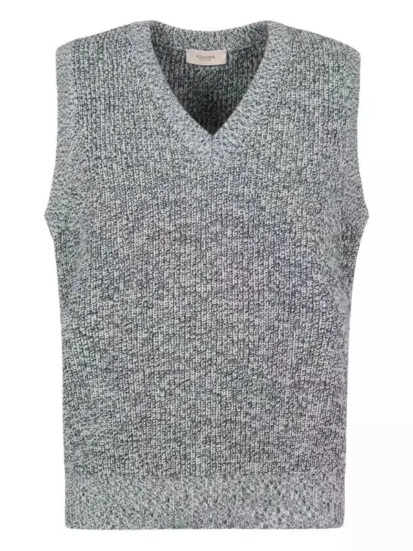 Agnona V-neck Sleeveless Sweater - Blue