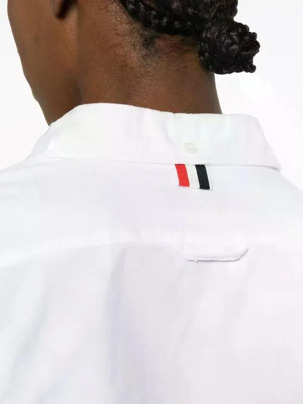 Thom Browne Rwb Stripe Cotton Shirt