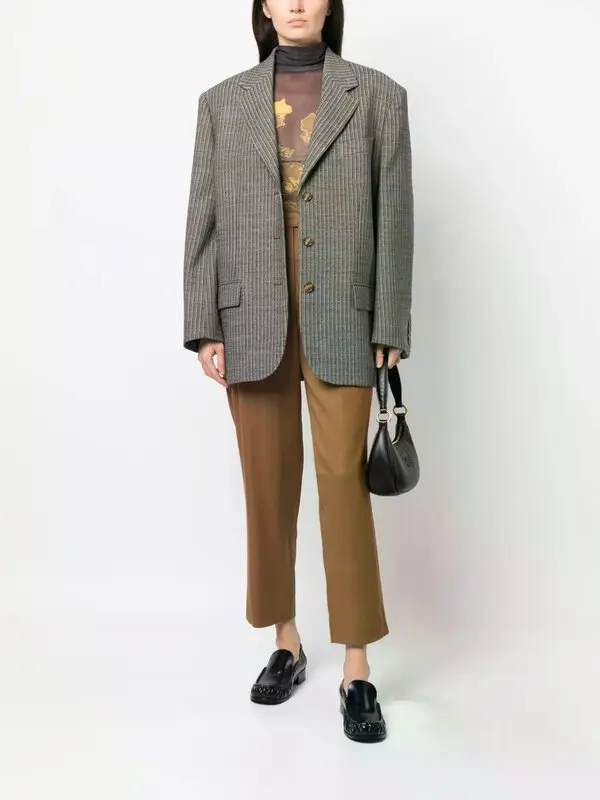 A.p.c. Pleated Cropped Trousers - Brown