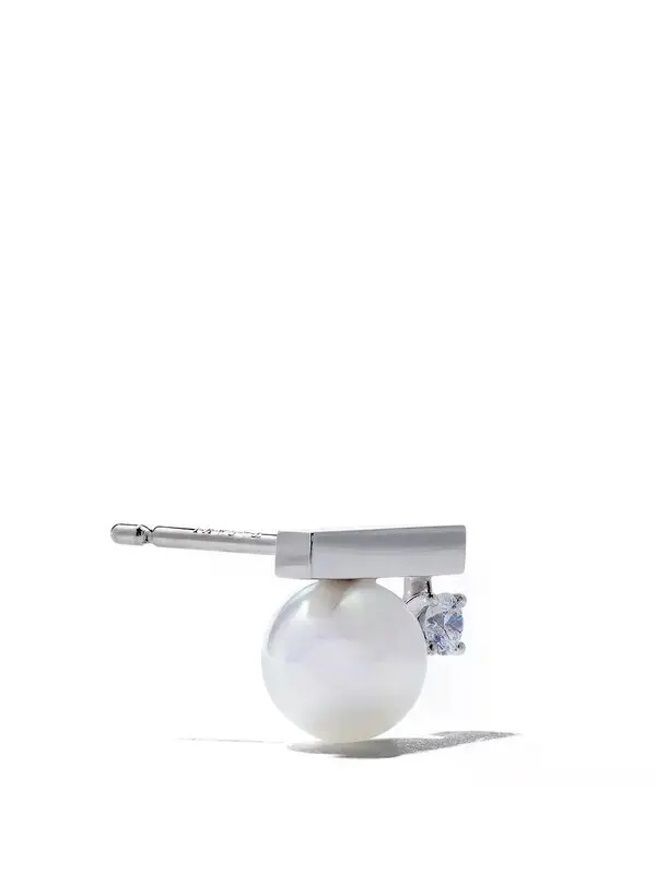 TASAKI 18kt White Gold Pearl And Diamond Earrings