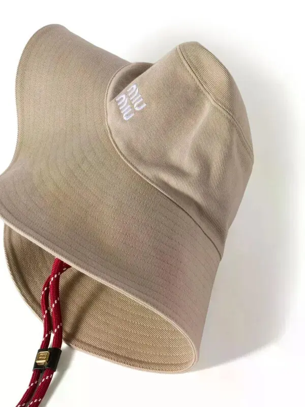 Miu Miu Embroidered Logo Bucket Hat