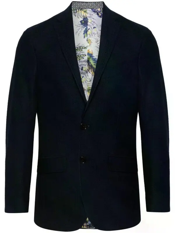 Etro Patterned-jacquard Single-breasted Blazer