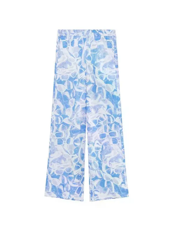 Stella McCartney Sunglasses Print Pajama Trousers - Blue