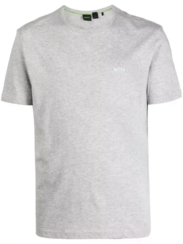BOSS Logo-print Cotton T-shirt - Grey