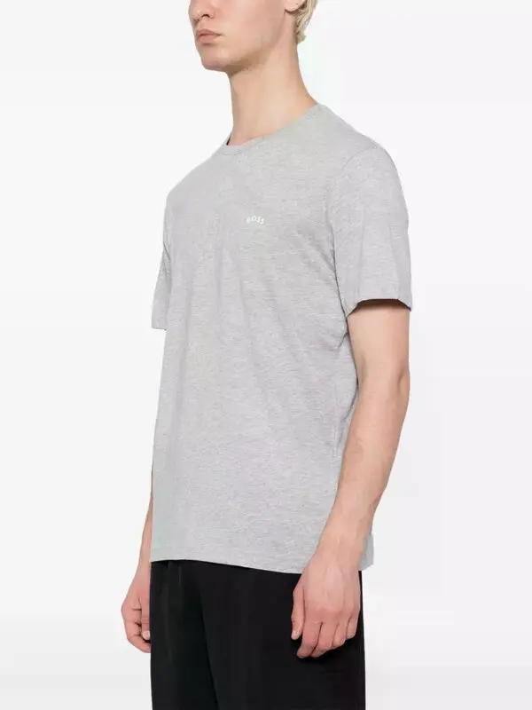 BOSS Logo-print Cotton T-shirt - Grey