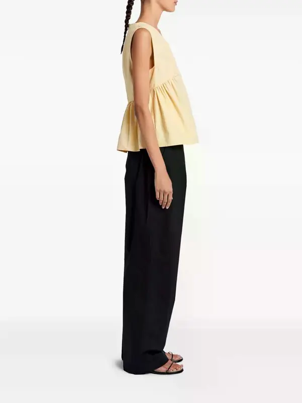 Proenza Schouler White Label Sullivan Sleeveless V-neck Top - Yellow