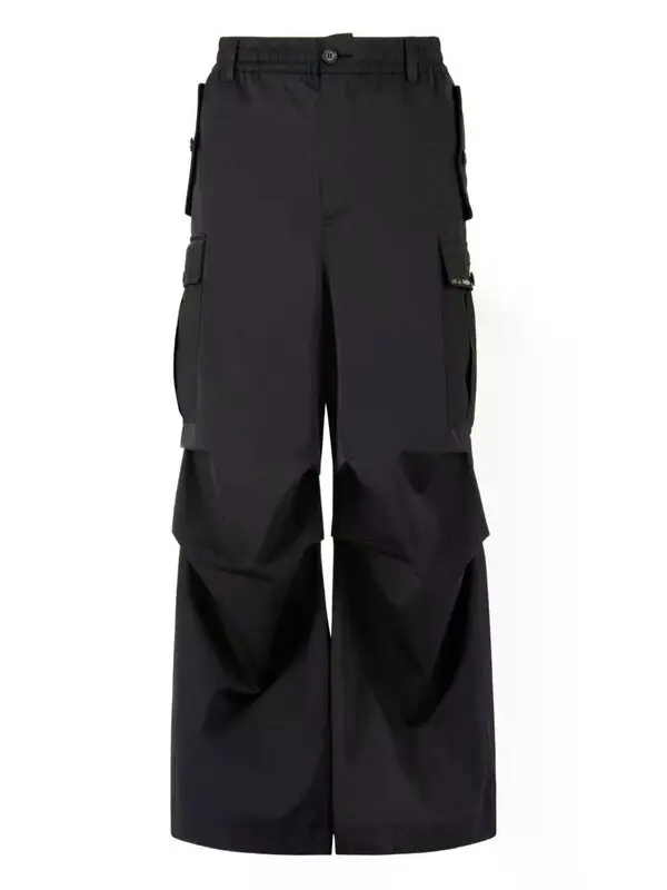 Marni Water-repellent Taffeta Wide-leg Cargo Trousers - Black
