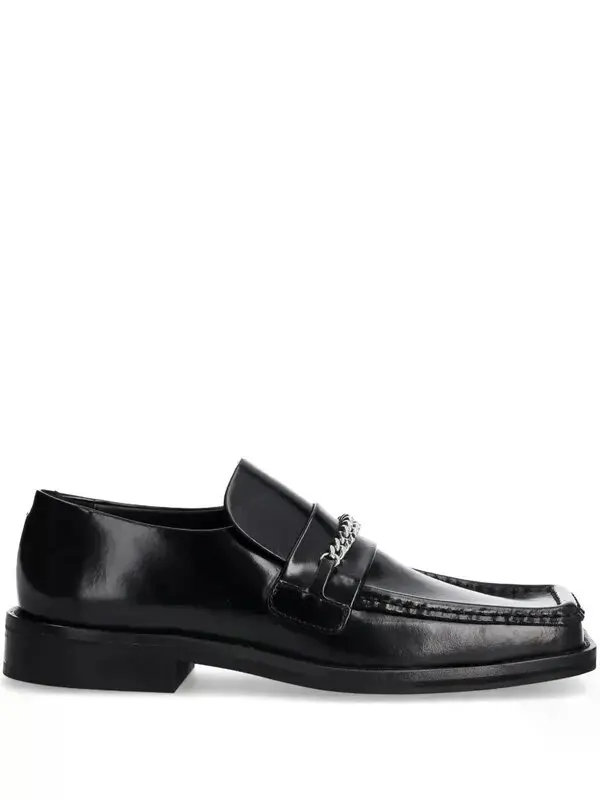 Martine Rose Leather Loafers With Chain Detail