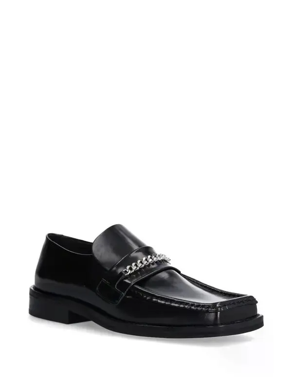 Martine Rose Leather Loafers With Chain Detail