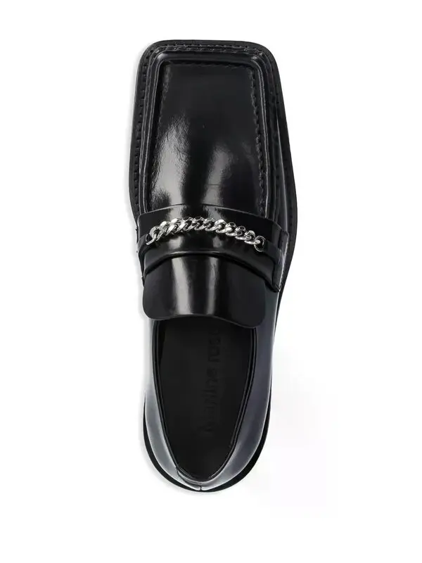 Martine Rose Leather Loafers With Chain Detail