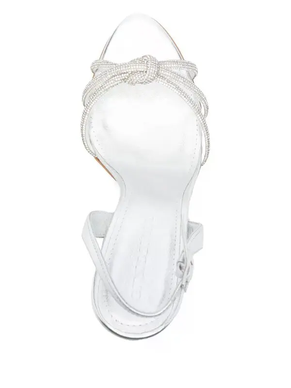 GINISSIMA 95mm Daisy Crystal Embellished Slingback Sandals
