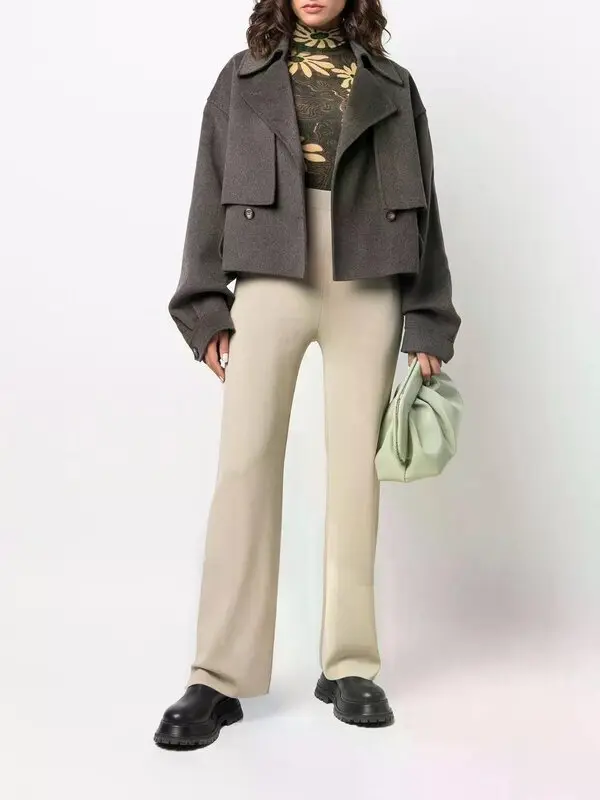Nanushka Straight-leg Knitted Trousers - Neutrals