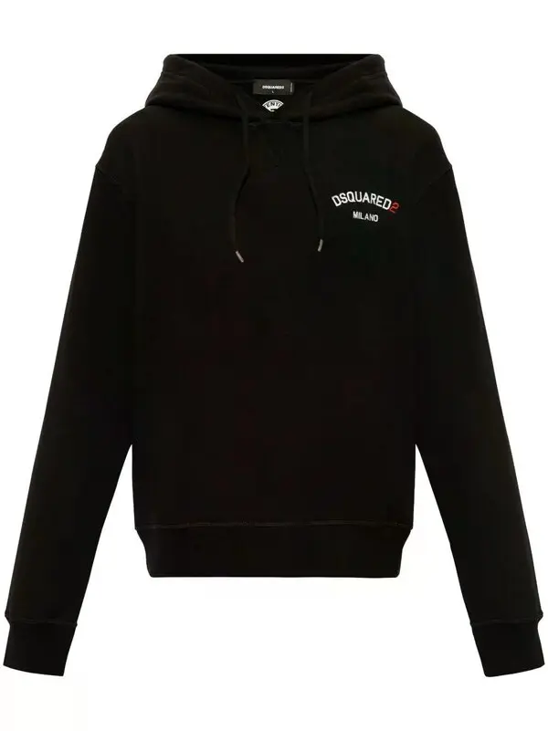 Dsquared2 Logo-embroidered Cotton Hoodie