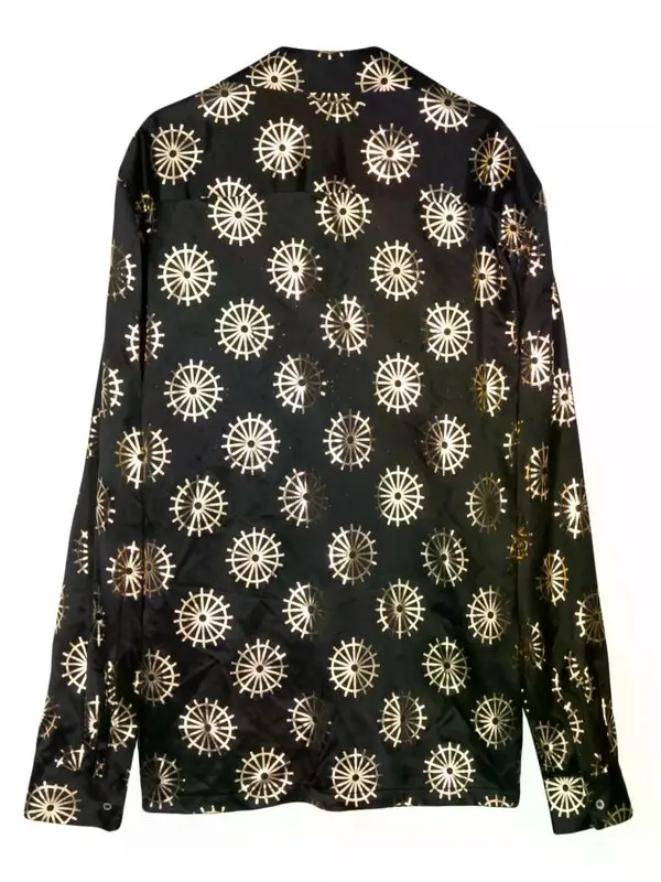 EDWARD CRUTCHLEY Metallic-print Silk Shirt