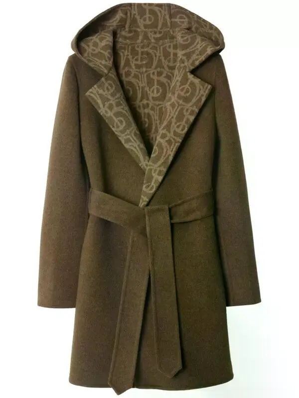 Burberry Hooded Coat With Detachable Belt